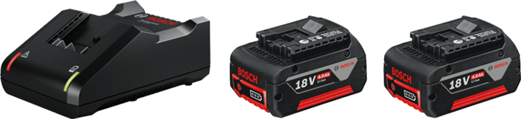 2 x GBA 18V 4.0Ah + GAL 18V-40 Starter Set | Bosch Professional